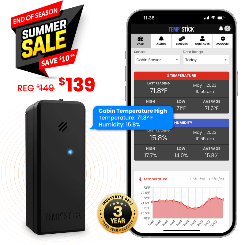 Temp Stick® WiFi Temperature & Humidity Sensor